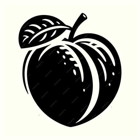 Premium Vector Peach Silhouette Vector Illustration