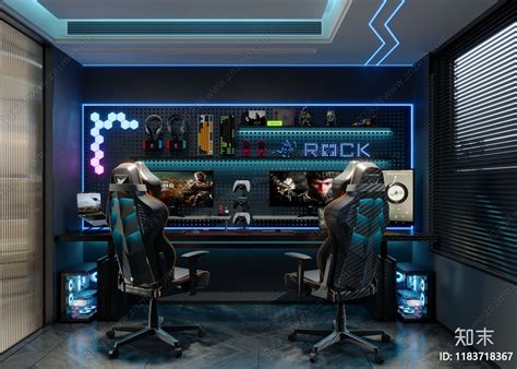 现代电竞房3d模型下载【id1183718367】知末3d模型网