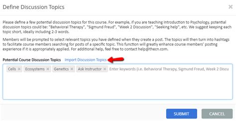 Create Instructor Suggested Hashtags Coursenetworking