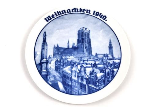 Marienkirche In Danzig Wandteller Anlässlich Weihnachten 1940 Gu