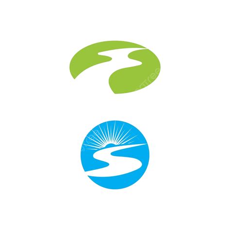 River Vector Icon Illustration River Mountain Curve Vector River