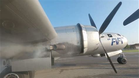 B 29 Fifi Engine Start Up From Commemorative Air Force Youtube