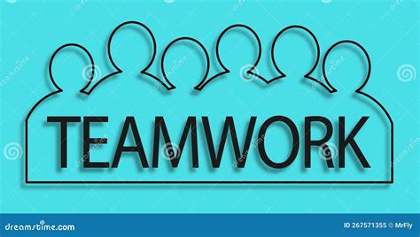Teamwork Logo On Blue Vector Illustration Stock Vector Illustration Of Format Teamwork