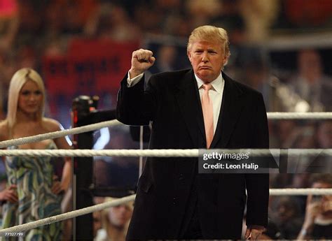 Donald Trump And Terra Conner Former Miss Usa In The Ring Before The