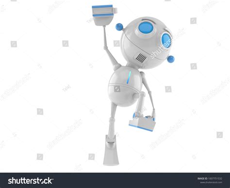 Robot Isolated On White Background D Stock Illustration Shutterstock