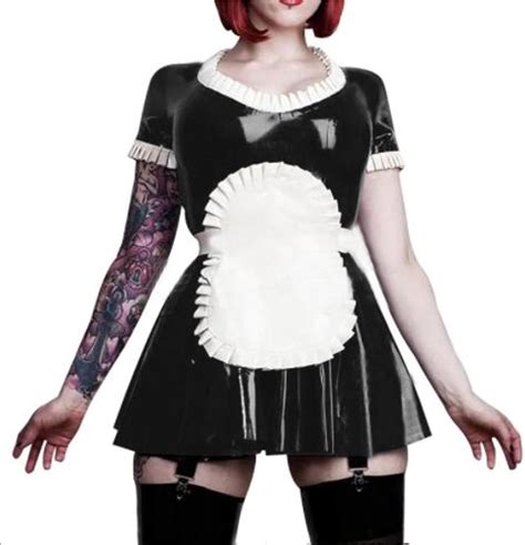 Kurzärmeliges Minikleid Für Damen Süßes Kleid Mit Schürze