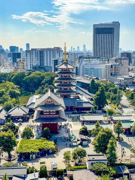 Sensoji Temple By Day In Asakusa Taito City Tokyo Japan Premium Photo