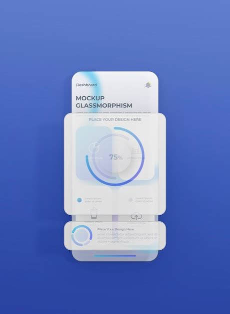 Premium Psd Smartphone Interface Buttons In Glassmorphism Style