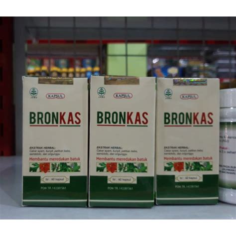 Jual Bronkas Obat Herbal Kapsul Bronchitis Batuk Paru Paru Kemasan Baru Shopee Indonesia