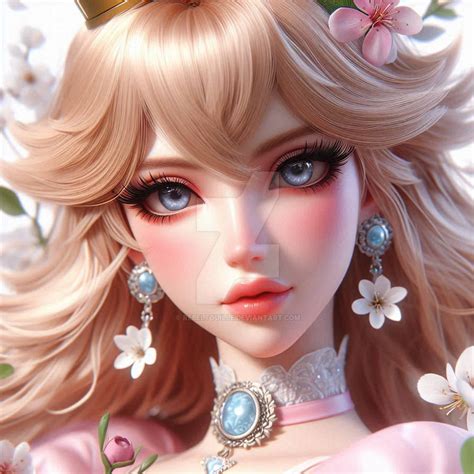 Princess Peach Closeup Portrait 3d Hd 9 By Rebeltouille On Deviantart
