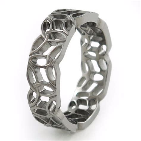 Morrigan Womens Carved Celtic Titanium Ring Titanium Rings