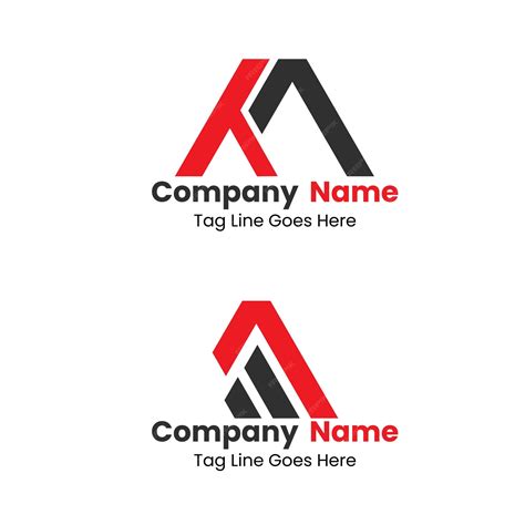 Premium Vector Abstract Red And Black Vector Logo Design Template Set