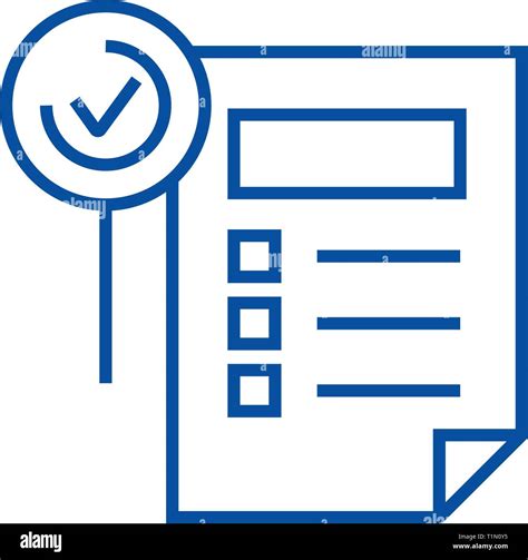 features sheet line icon concept features sheet flat vector symbol