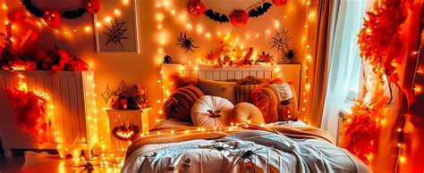 Jmexsuss 150 Led Orange Halloween Lights Indoor Outdoor Connectable Christmas String Lights