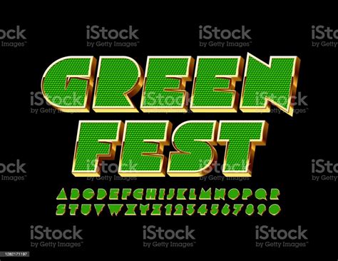 벡터 크리에이티브 포스터 그린 페스트 세련된 알파벳 문자와 숫자 0명에 대한 스톡 벡터 아트 및 기타 이미지 0명 Film Festival 공연 Istock