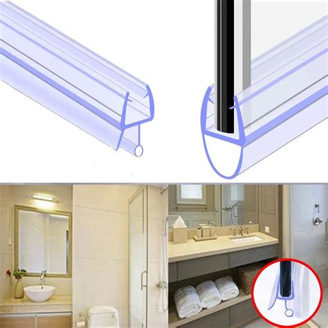 681012mm Shower Screen Seal Strip Pvc Frameless Glass Door Bottom