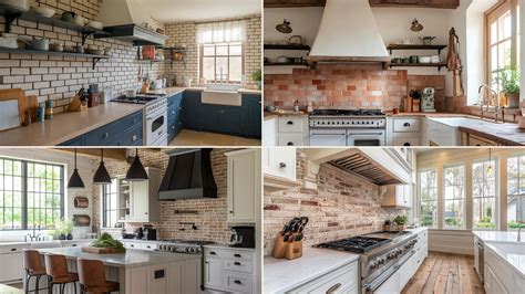 Top 17 Rustic Farmhouse Kitchen Brick Backsplash Ideas Enthralling Gumption