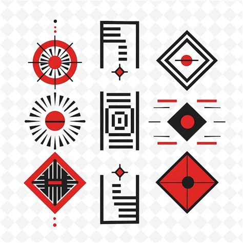 Mid Century Modern Borderlines Design With Simple And Geomet Png Unique