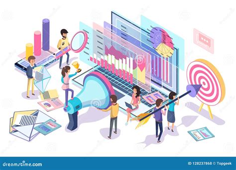 Digital Statistics Collecting And Analyzing Poster Stock Vector