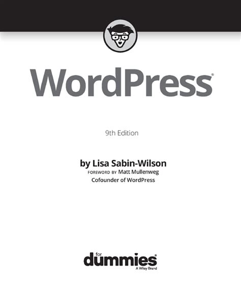 title page wordpress for dummies 9th edition [book]