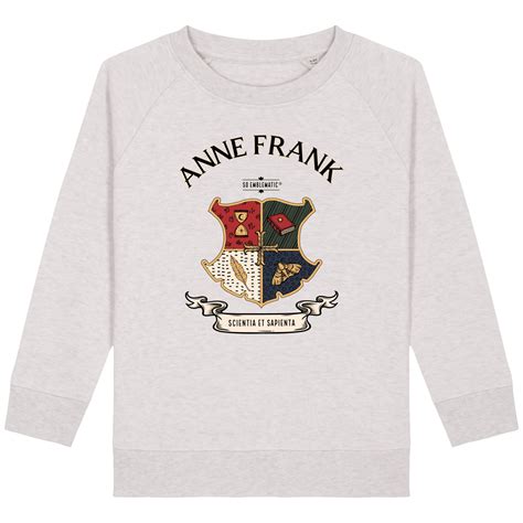 Sweat Enfant Blason Ecole Anne Frank So Emblematic
