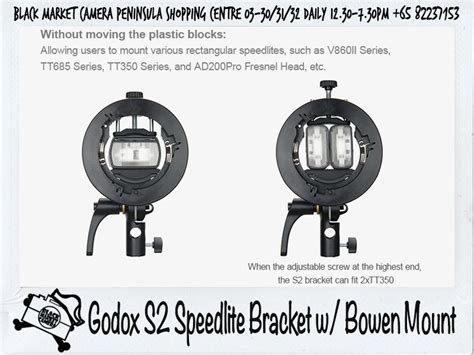 [bmc] Godox S2 S Type Speedlite Bracket Sguv6060 Sguv8080 S2 Bracket With Softbox Plus