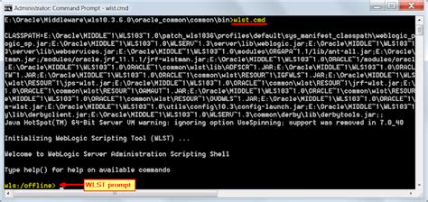 beginnings wlst scripting to get weblogic libraries and deployed