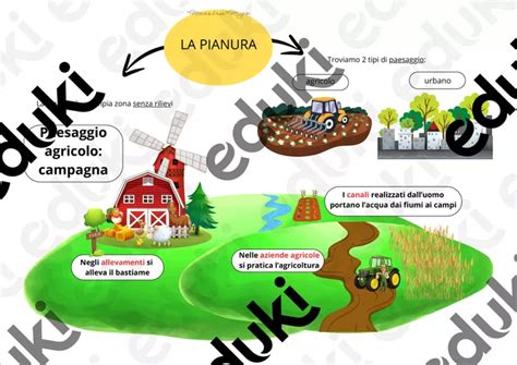Mappa Concettuale La Pianura Paesaggi Materiale Didattico Per La