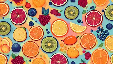 Colorful Fruit Pattern Background Fruit Pattern Orange Background Image And Wallpaper For