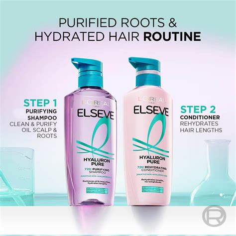 Loréal Paris Elseve Hyaluron Pure 72h Purifying Shampoo For Fresh
