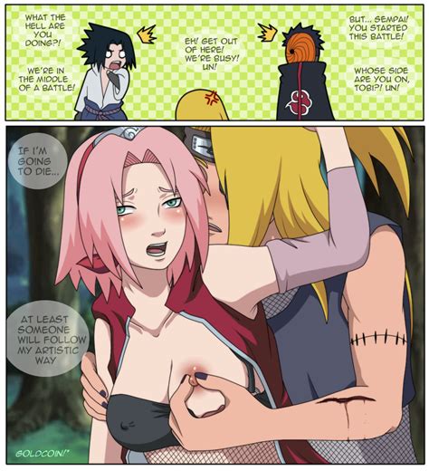 Goldcoinsuperstar Deidara Naruto Haruno Sakura Uchiha Obito