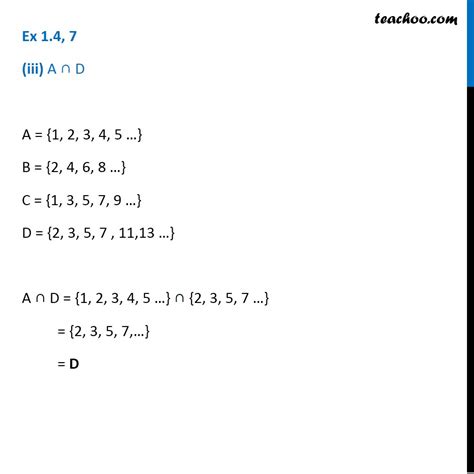 ex 1 4 7 if a {x x is a natural number} b {x x is