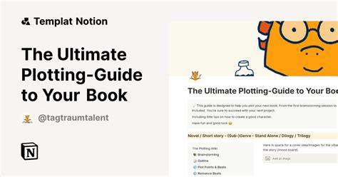 The Ultimate Plotting Guide To Your Book Templat Oleh Tagtraumtalent Notion Marketplace