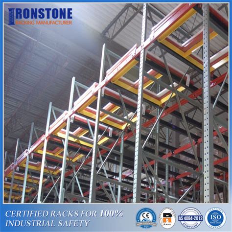 Safe Loading And Retrieval Push Back Racking Storage System