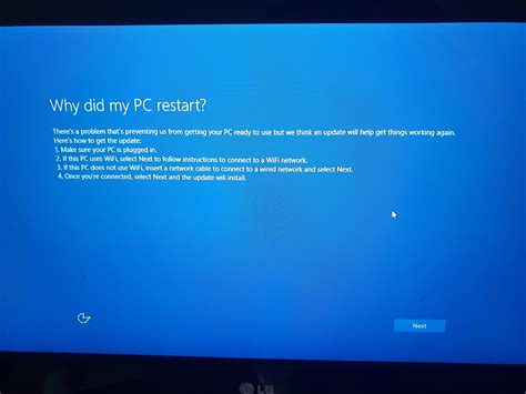 Im Trying To Reset My Pc And This Screen Comes Up After I Click Next My Computer Restarts And