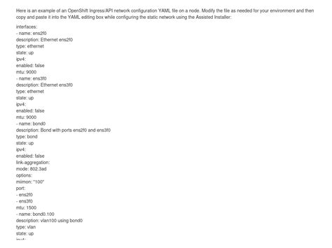 Appendix B Openshift Network Configuration Yaml File Protect Red Hat Openshift Stateful