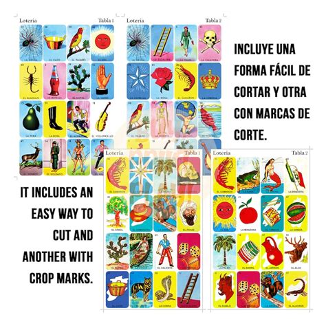 100 Mexican Loteria Cards 2 Different Versions 200 Total Etsy