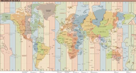 South America Time Zone Map Guide Of The World