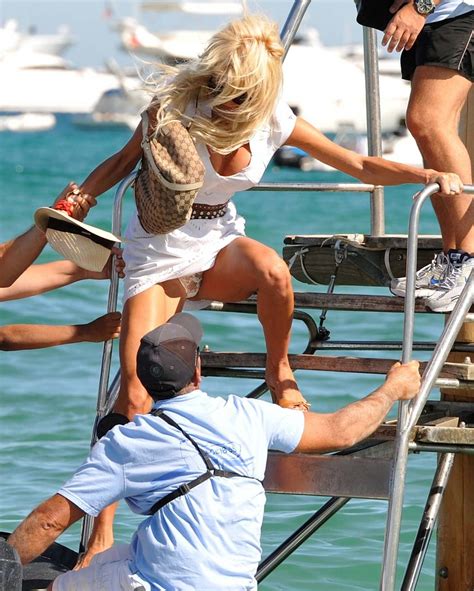 Victoria Silvstedt Very Leggy In Short Mini Skirt And Flashing Panties