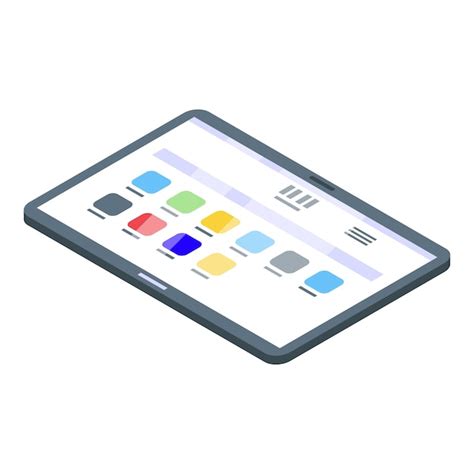 Premium Vector Tablet Operating System Icon Isometric Of Tablet