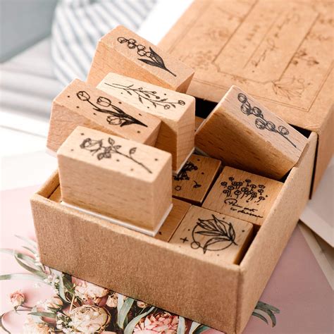 15 Pieces Rubber Stamps For Crafting Scrapbooking Vintage