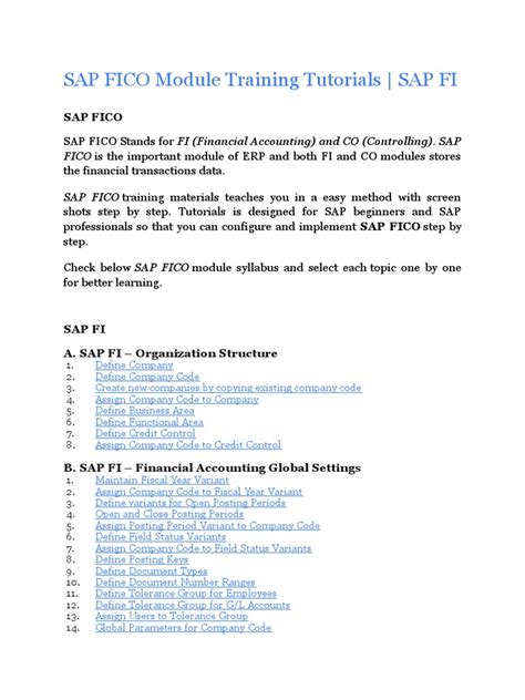 Sap Fico Module Training Guide Pdf Depreciation Payments
