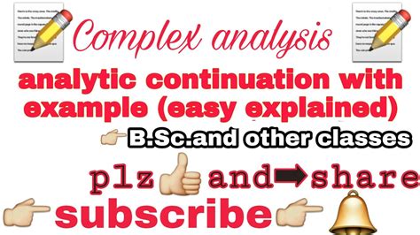 Analytic Continuation With Example Easy Explained In Complex Analysis