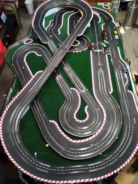 Carrera 132 124 Digital Slot Car Track On 8 X 16 Aluminum Frame Table