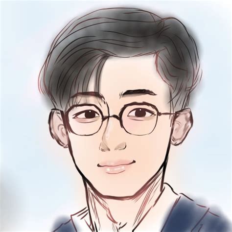 Cowo Kaca Mata Icon Sketsa Gambar Kaca Mata