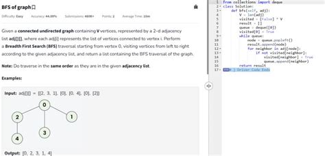 Gfg160 Bfs Graphtraversal Python Problemsolving Gfg160
