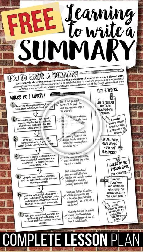 Writing A Summary Grade 6 Worksheets