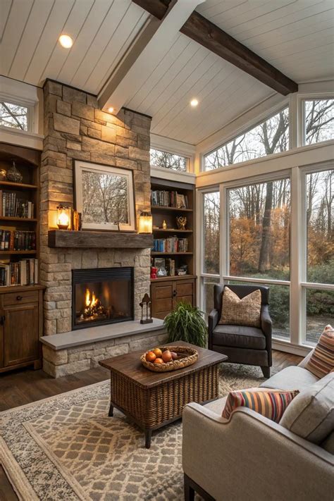 Cozy Sunrooms With Fireplaces Transform Your Outdoor Space