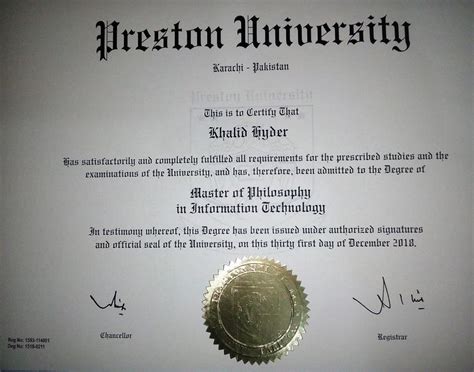 Universities Degrees Khalid Hyder