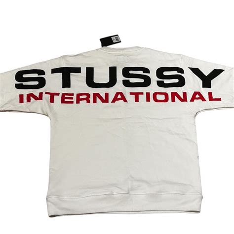 Cream White Stussy International Crewneck Depop